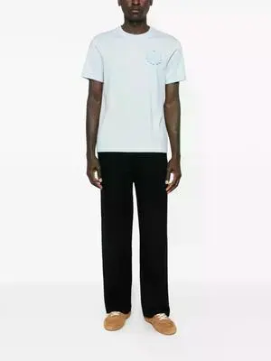 Sandro Cotton Crochet Flower T-shirt - Neutrals