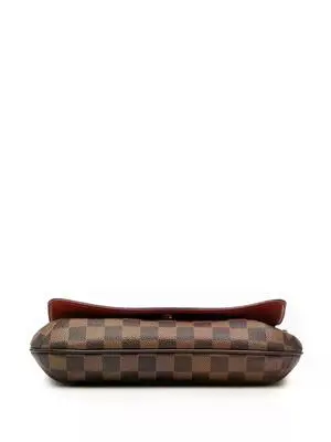 LOUIS VUITTON Damier Ebene Musette Tango Bag - Brown