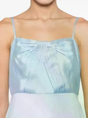 Sandro Bow Pleated Maxi Dress
