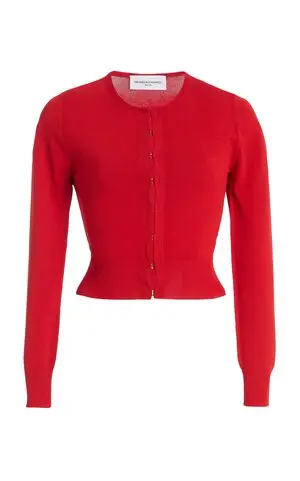 Brandon Maxwell The Ellery Shrunken Cardigan - Red