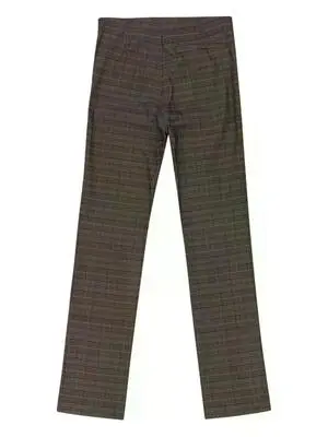 Callipygian Checked Straight-leg Trousers