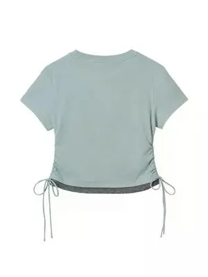 TOUT A COUP Drawstring Hem T-shirt - Blue