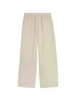 Aspesi Elasticated Linen Wide Leg Trousers
