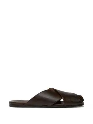 Marsèll Crossover Strap Open Toe Sandals - Brown