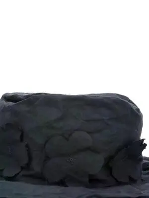 SCHA Floral Appliqué Hat - Black