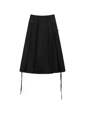 MUSIUM DIV. Drawstring Detail Midi Skirt - Black