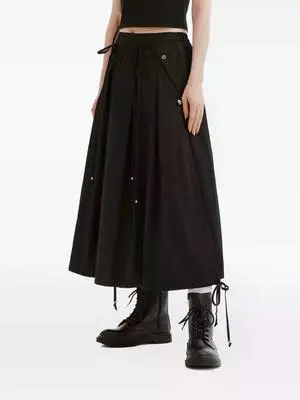 MUSIUM DIV. Drawstring-detail Midi Skirt - Black