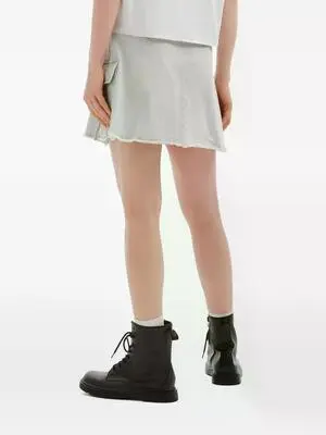 MUSIUM DIV. Pleated Frayed Mini Skirt With Cargo Pockets