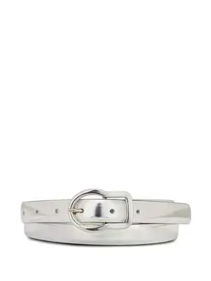 Dorothee Schumacher Leather Belt With -tone Buckle - Silver