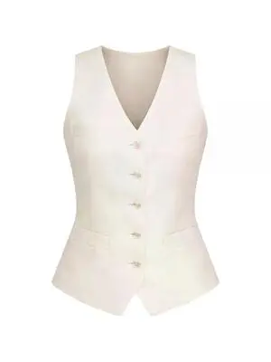 Ralph Lauren Sleeveless V-neck Waistcoat - Neutrals