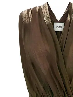 NUDE Laminated Paint V-neck Dress