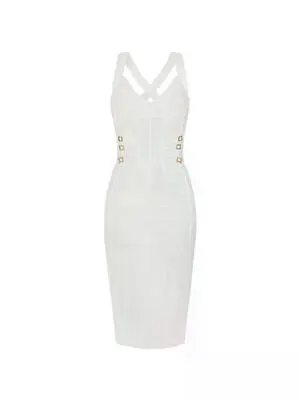 Elisabetta Franchi Metallic-effect 3d Pencil Dress