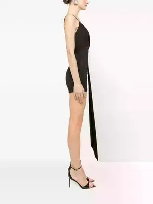 NISSA Backless Draped Mini Dress