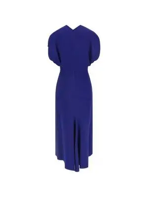 Victoria Beckham V Neck Day Dresses