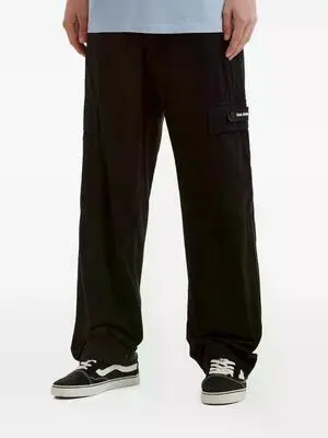 Izzue Cargo Trousers With Logo Tag - Black