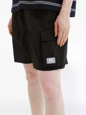 CHOCOOLATE Cargo Shorts With Logo Patch - Black