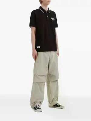 CHOCOOLATE Logo-detail Cotton Polo Shirt - Black