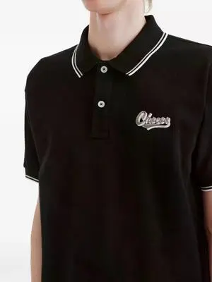 CHOCOOLATE Logo-detail Cotton Polo Shirt - Black