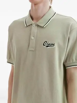 CHOCOOLATE Logo Trim Polo Shirt - Neutrals
