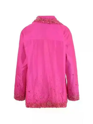 Pero Double-breasted Silk Jacket With Bead Embellishments