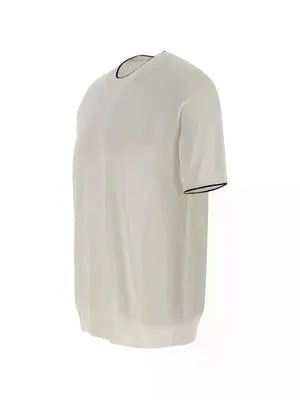 KANGRA Ribbed Trim Cotton Sweater