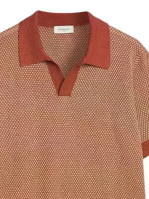 PIACENZA CASHMERE 1733 Textured Polo-collar T-shirt
