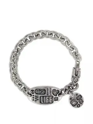 VIVIENNE WESTWOOD Lancelot Engraved Charm Bracelet - Silver