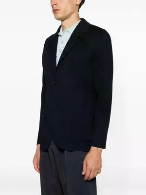 LARDINI Notched-lapel Blazer - Blue
