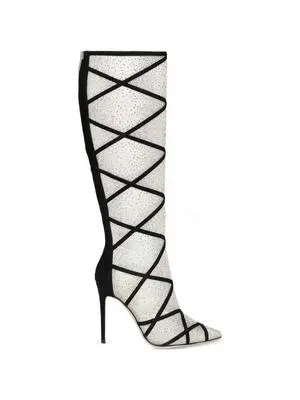 GIANVITO ROSSI Confetti Suede Embellished Boots