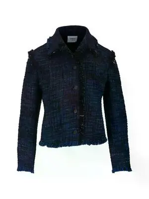 Akris Tweed Jacket With Fringed Trim