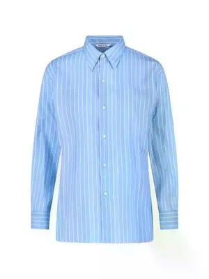 Auralee Striped Cotton Shirt - Blue
