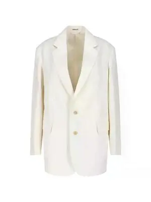 Auralee Buttoned Blazer - Neutrals