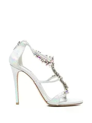 LE SILLA Crystal Embellished Zip Fastening Sandals