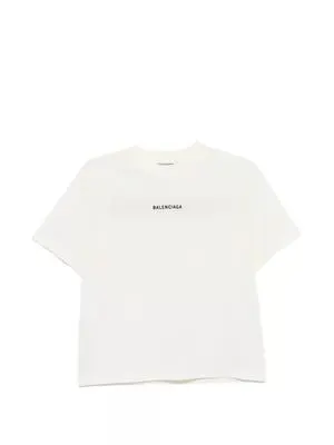 Balenciaga Logo T-shirt - Neutrals