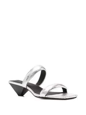 JVAM Cody Square-toe Sandals - Silver
