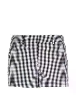Michael Kors Gingham Pattern Cotton Shorts