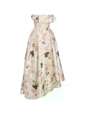 Erdem Floral-pattern Maxi Dress - Neutrals
