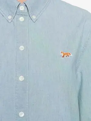 Maison Kitsuné Cropped Embroidered Shirt