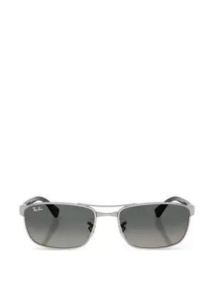 Ray-ban Rectangle Frame Sunglasses - Silver