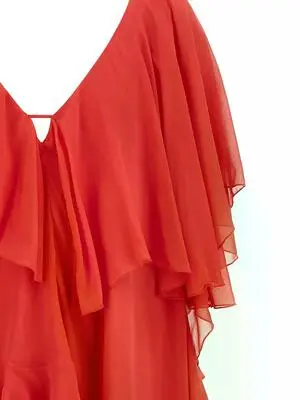VAILLANT Silk Rumba Ruffled Mini Dress