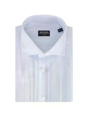 Zegna Trofeo Striped-pattern Shirt Blue