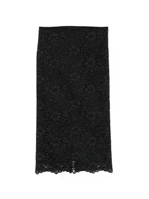 Simonette Ravizza Floral Lace Midi Skirt