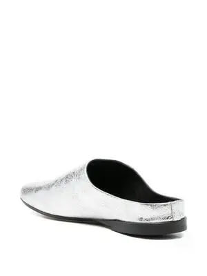 JVAM Yale Flat Mules -tone Leather - Silver