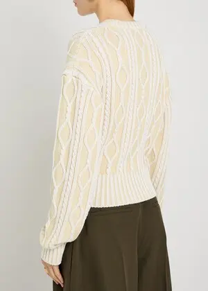Jacquemus La Maille Amelo Cable-knit Cotton Jumper - Ivory