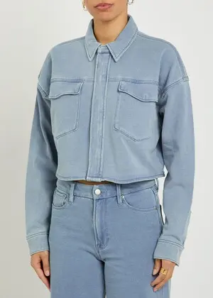 Good American Cropped Denim Jacket