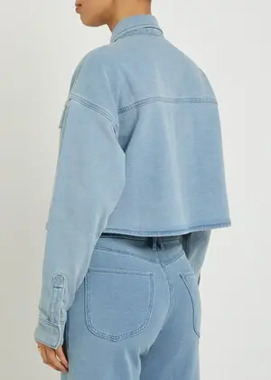 Good American Cropped Denim Jacket