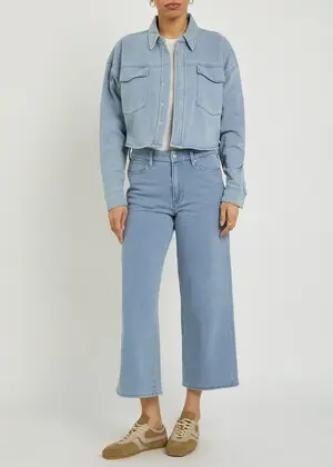 Good American Cropped Denim Jacket