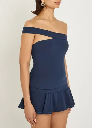 SKIMS Asymmetric Stretch-cotton Top