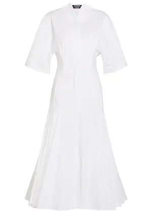 Jacquemus Cotton-poplin Midi Dress - White