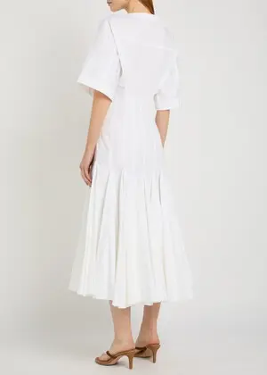 Jacquemus Cotton-poplin Midi Dress - White